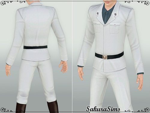 APH Prussia Military Uniform 01 by Sakura - Мужская одежда для Sims 3 ...