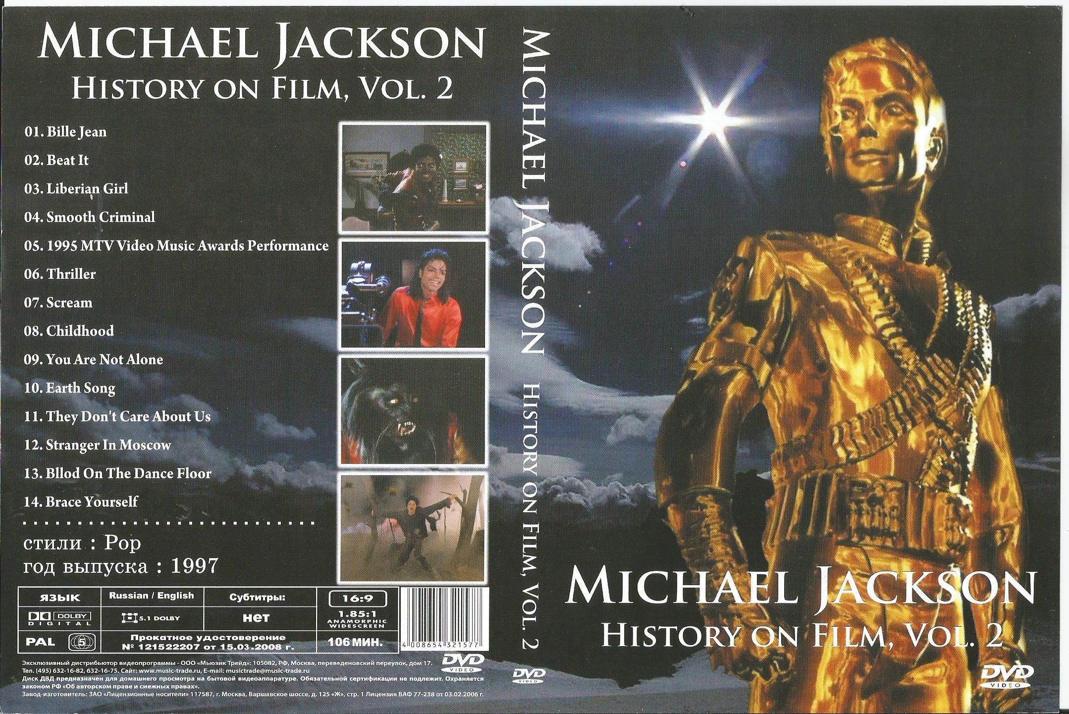 History on film, vol. 2 (14tracks, pal, 106min) by Jackson, Michael ...