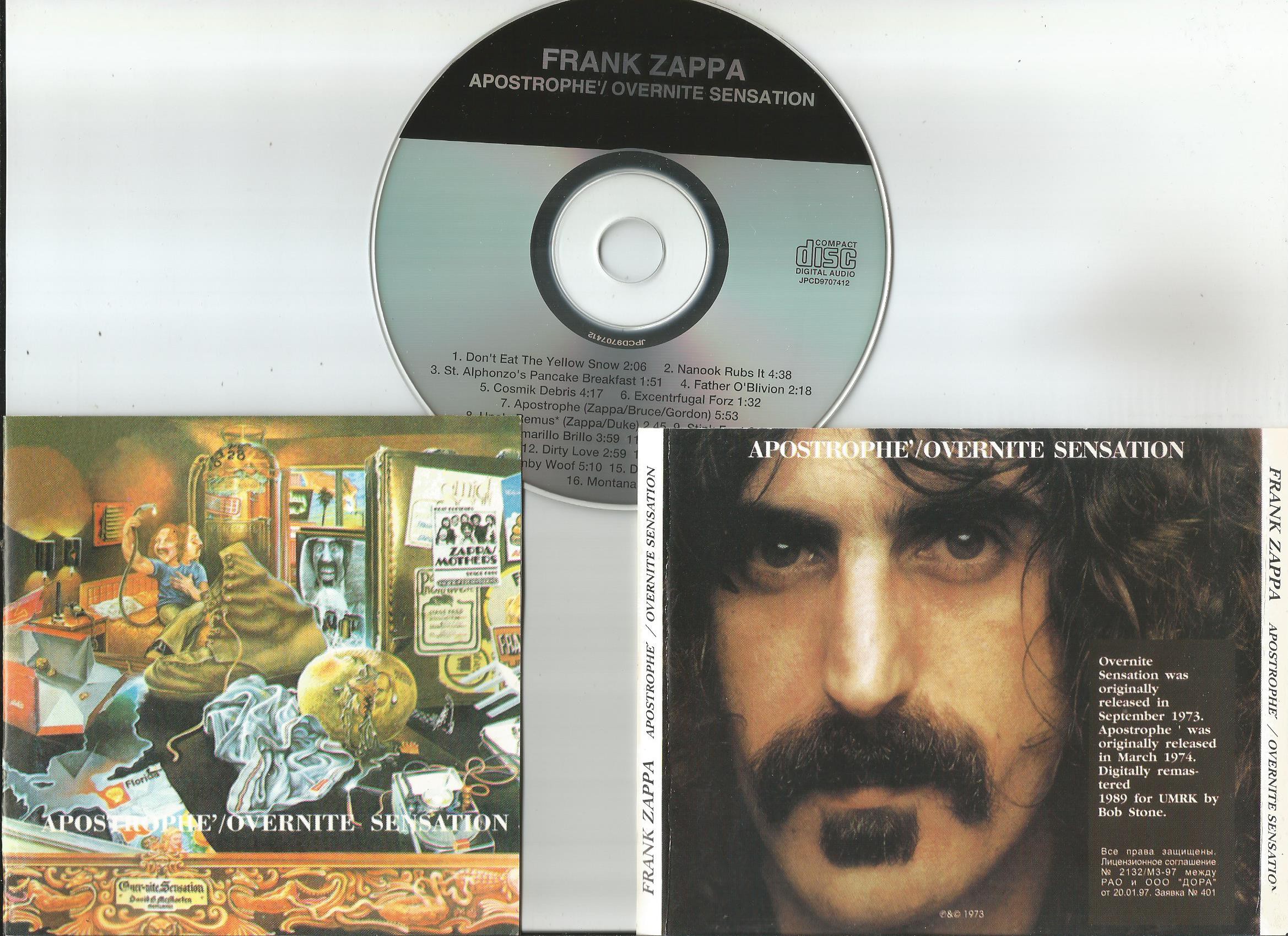 Frank Zappa Apostrophe (Vinyl Records, LP, CD) on CDandLP