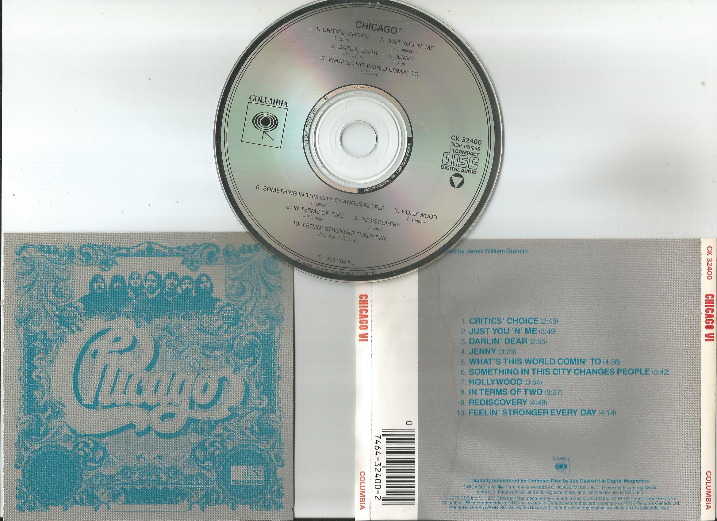 Chicago Vi (Vinyl Records, LP, CD) on CDandLP
