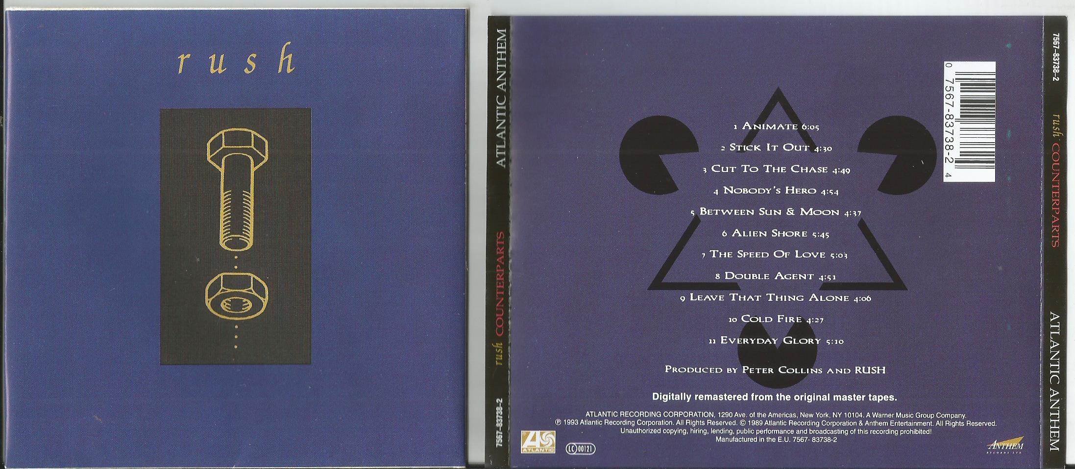 Rush Counterparts (Vinyl Records, LP, CD) on CDandLP