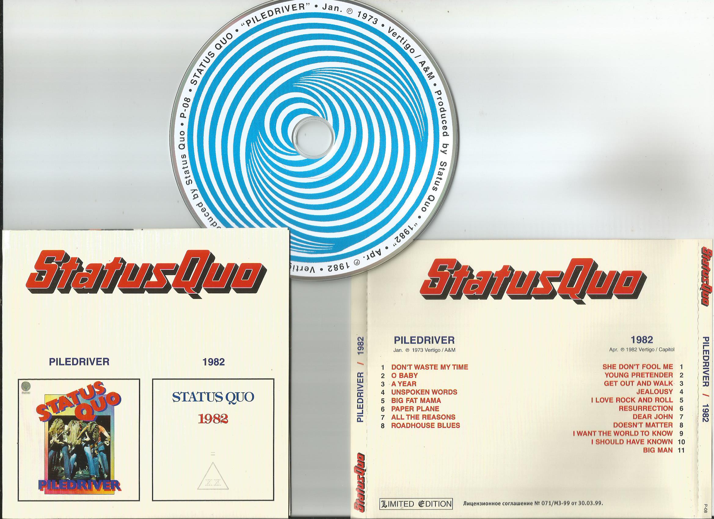 Status Quo Piledriver (Vinyl Records, LP, CD) on CDandLP