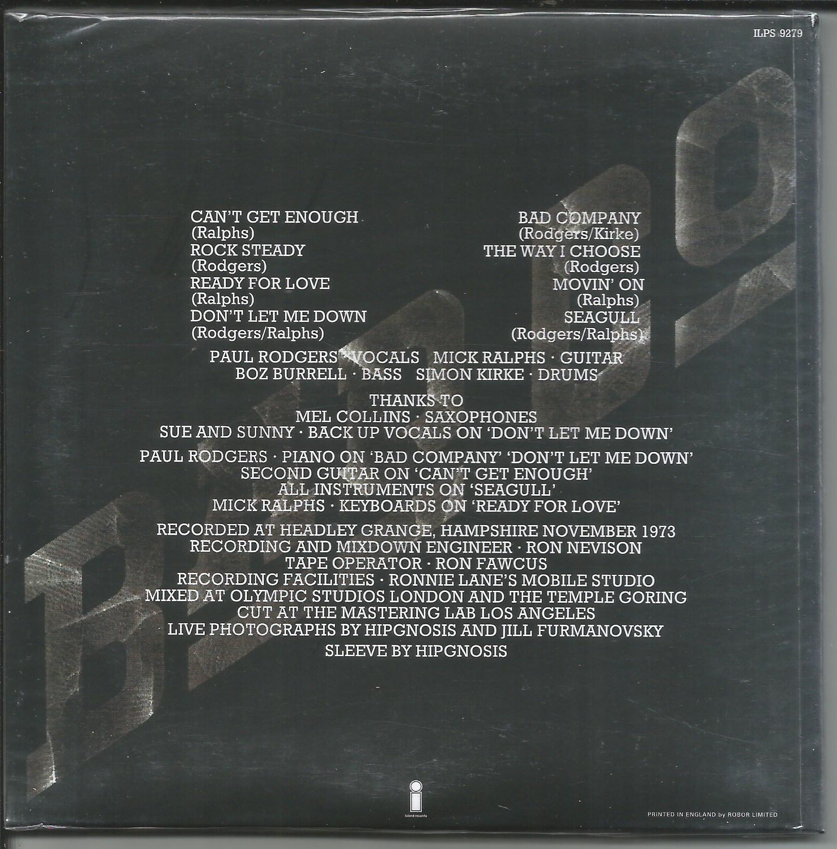 Bad co. (vinyl replica gatefold cardsleeve, insert, 8page booklet with ...
